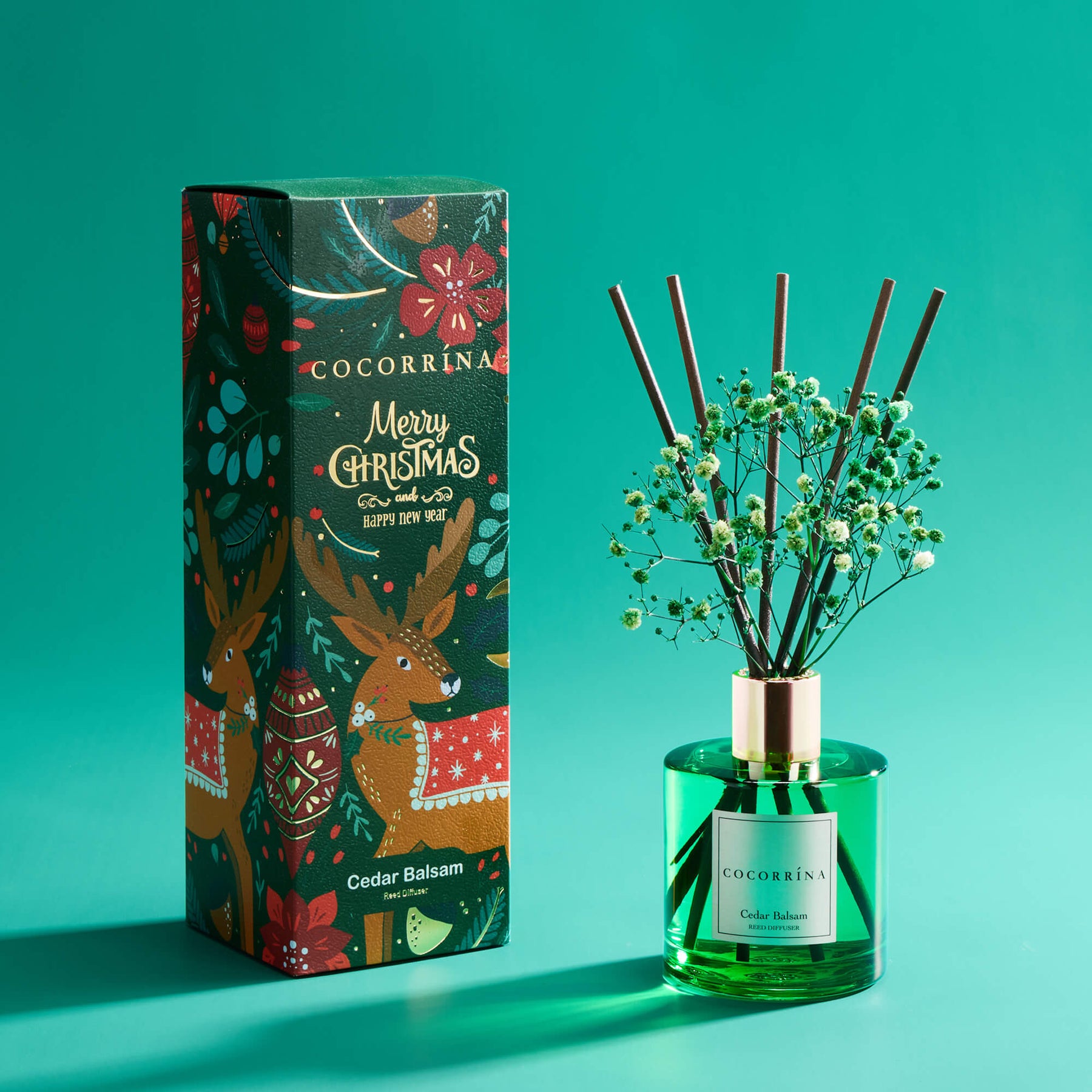 COCORRÍNA Christmas Reed Diffuser Set