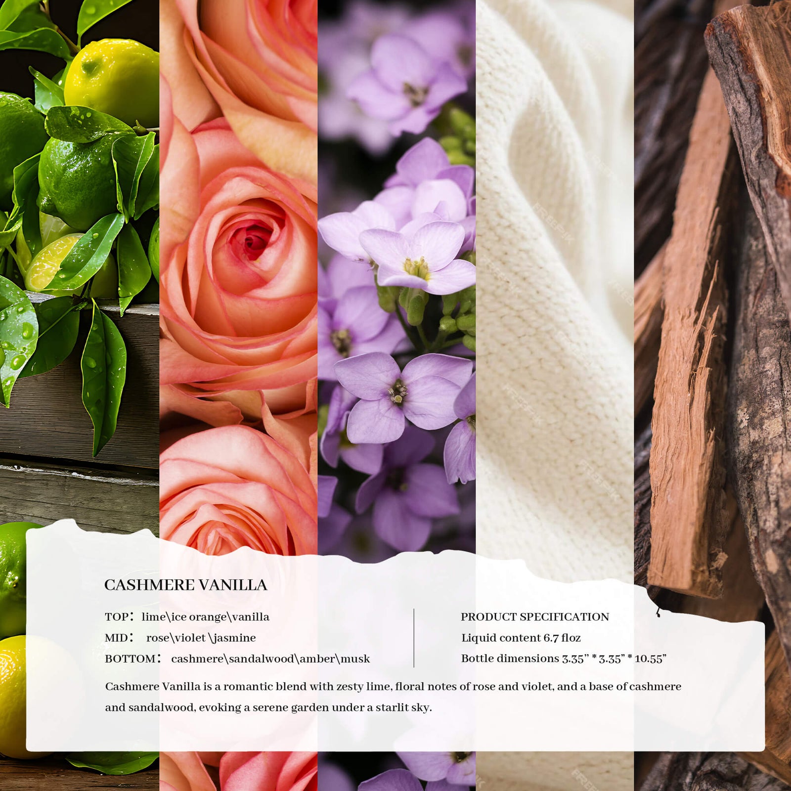 Cocorrína Cashmere Vanilla Reed Diffuser Set