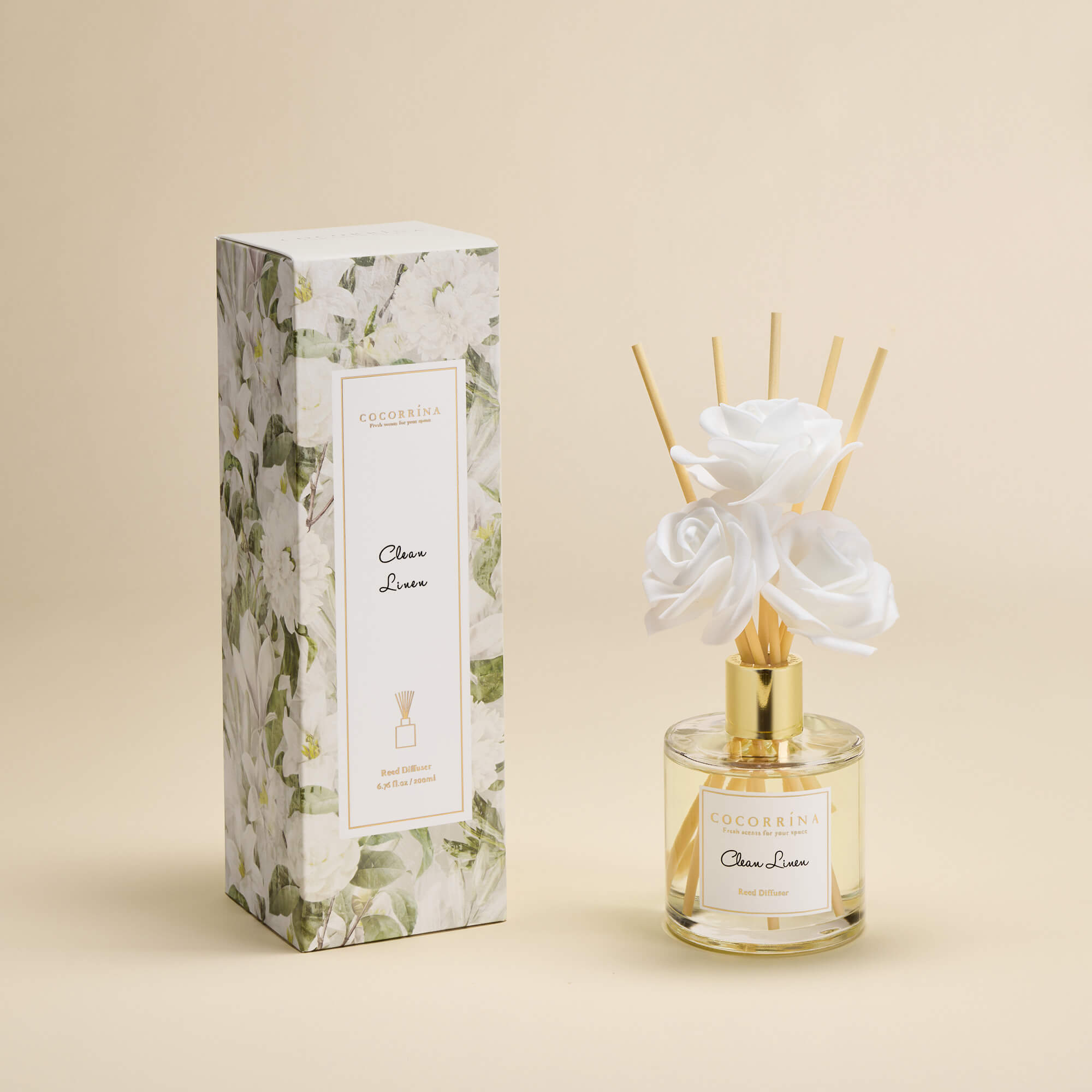 COCORRÍNA Clean linen Reed Diffuser Set