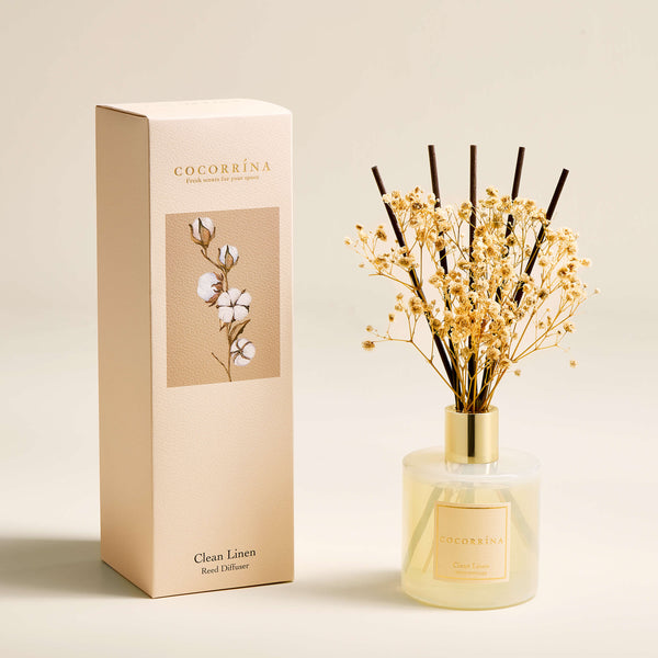 Cocorrína Clean Linen Reed Diffuser Set